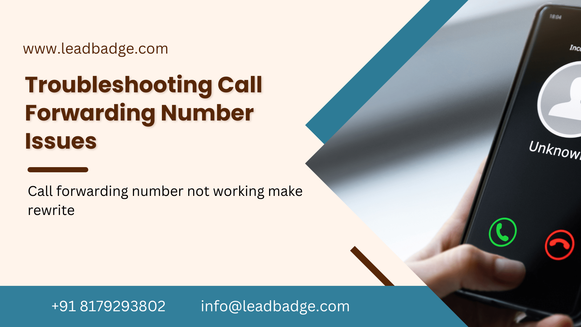 Troubleshooting Call Forwarding Number Issues - LeadBadge